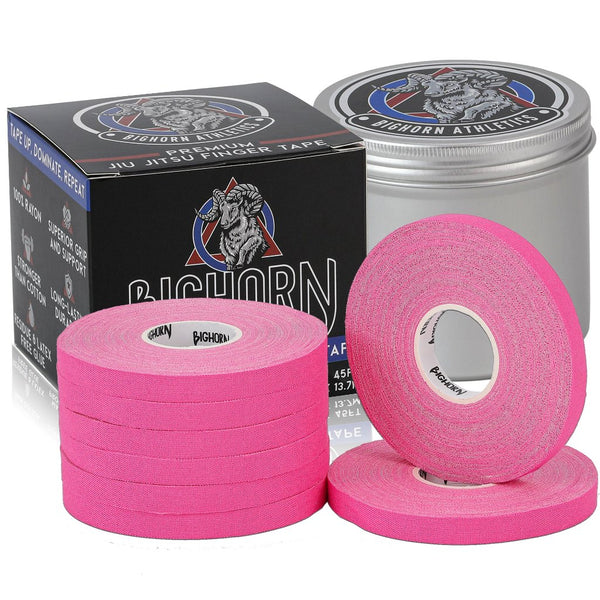 Jiu-Jitsu Finger Tape, 8-Rolls w/Tin Holder, Enhanced Strength, Pink ...