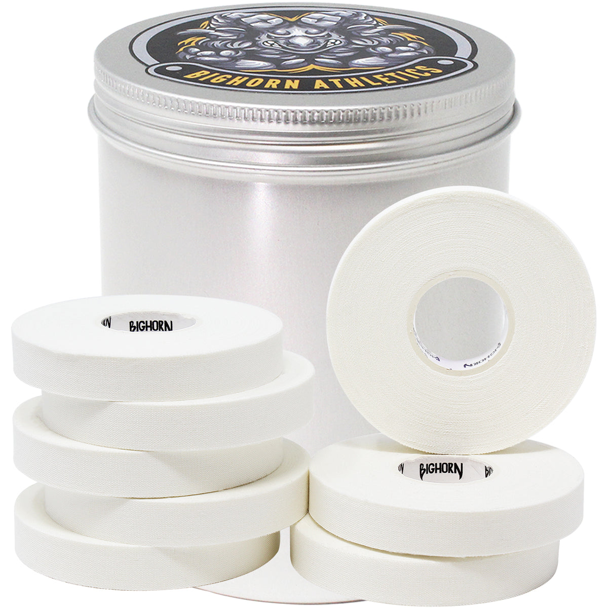 Jiu-Jitsu Finger Tape, 8-Rolls w/Tin Holder, Enhanced Strength, White ...